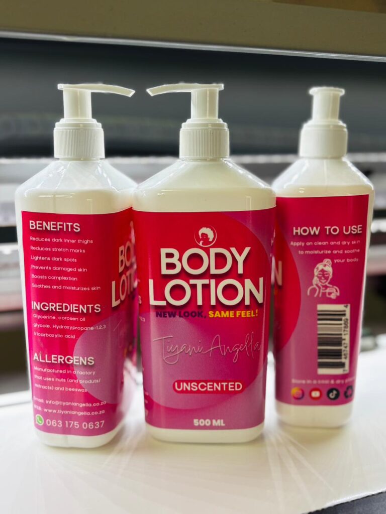 Body lotion (Unscented) – Tiyani Angella